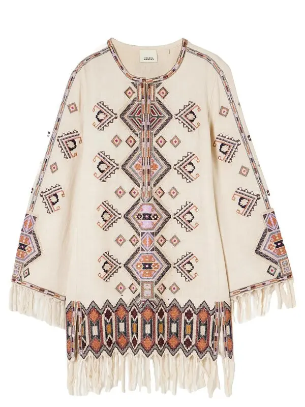 Isabel Marant Zayana Mini Dress - Ecru