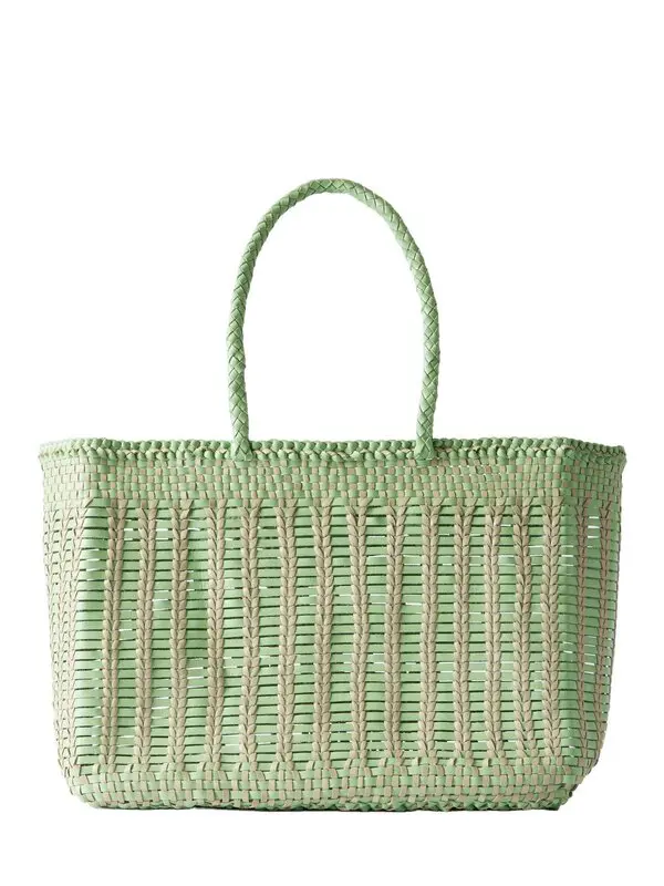 dragon diffusion - Bali Basket Woven Leather Tote