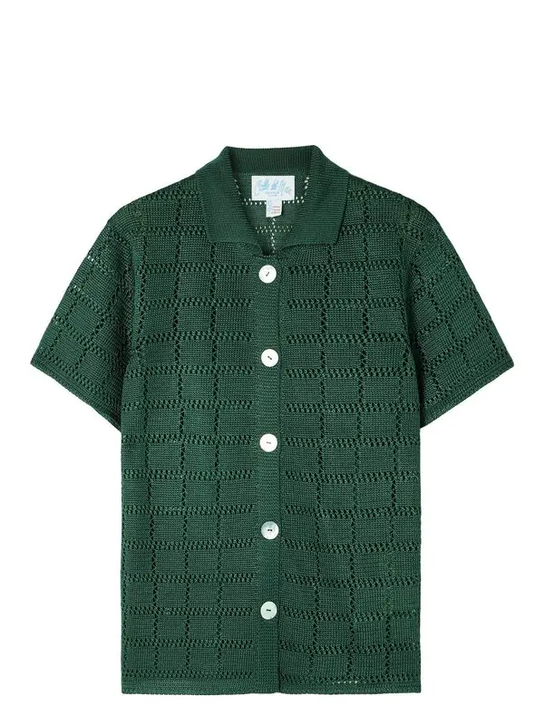 Calle Del Mar Open-knit Shirt - Green