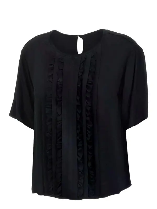KAOS Ruffled Blouse - Black