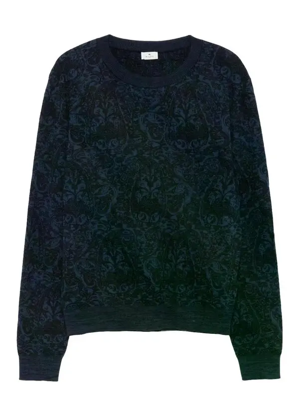 Etro Paisley-motif Sweater - Blue