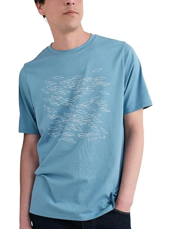 SEASALT CORNWALL Midwatch T-shirt - Shoal Sketch Hydrangea