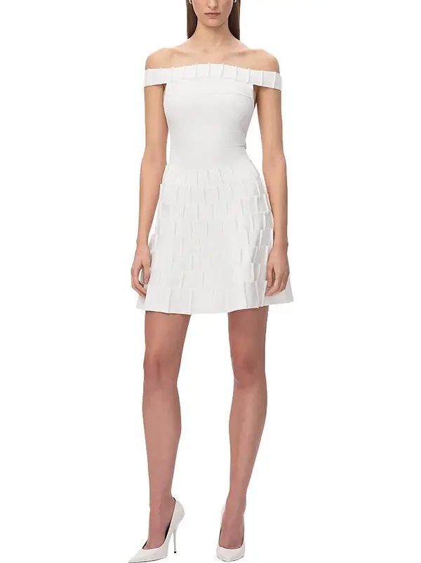 Herve Leger Catalina Mini Bandage Dress - Alabaster