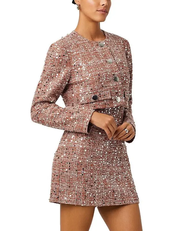 TOCCIN Lainey Tweed Jacket - Terracota