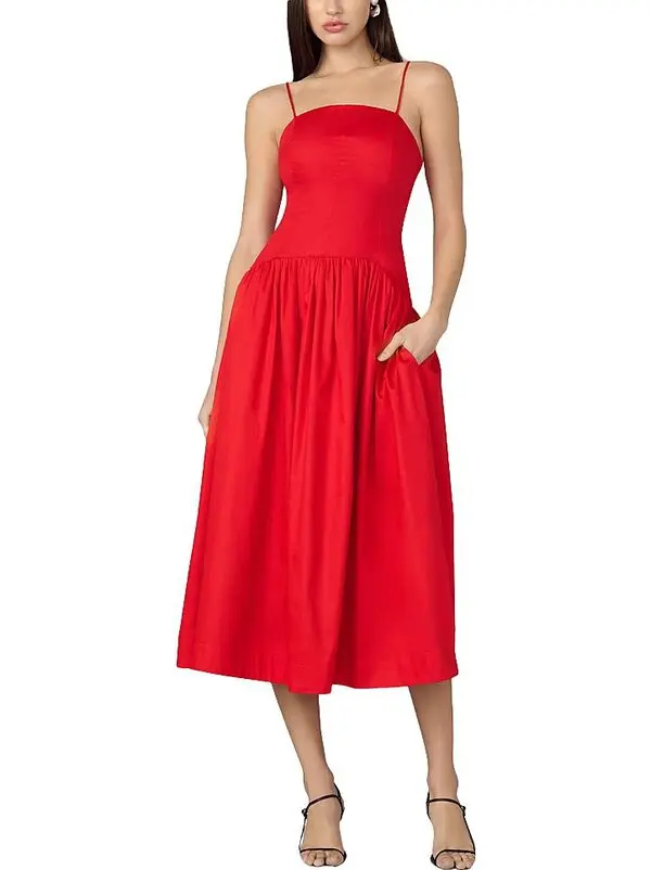 Joe's Jeans The Mara Midi Dress - Cherry Red