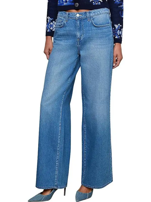 L'Agence Alicent High Rise Wide Leg Jeans - Figueroa
