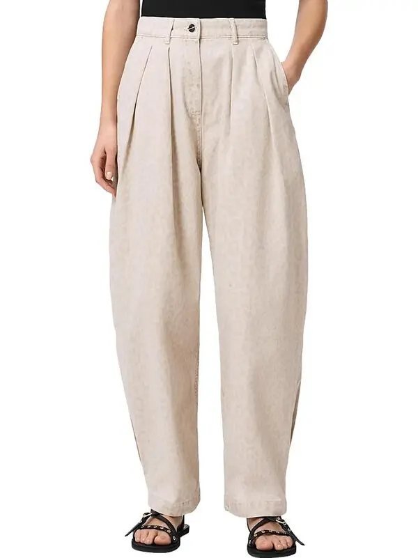 ALLSAINTS Becca Camouflage Barrel Leg Trousers - Leppo Cream