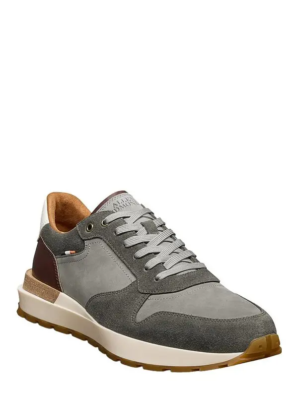Allen Edmonds Lionel Leather Low Top Sneakers - Grey