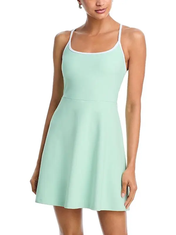 Aqua Adjustable Strap Dress - Sage