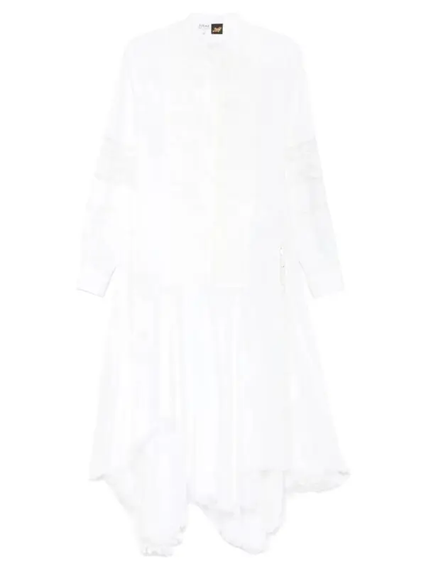 Loewe Lace-paneling Midi Dress - White