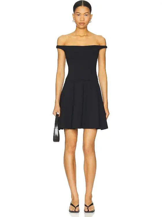 Susana Monaco Off-the-shoulder Mini Dress - Black
