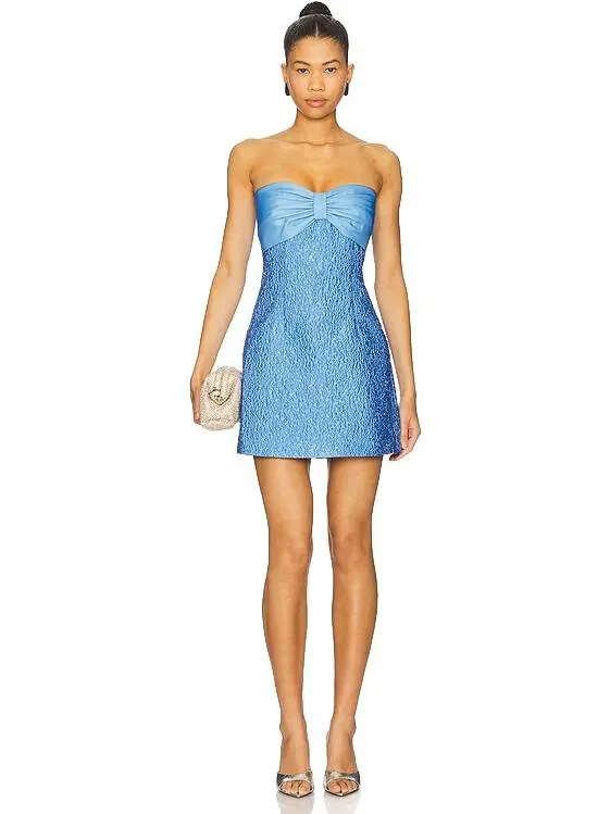 SAU LEE Jace Dress - Azure Blue
