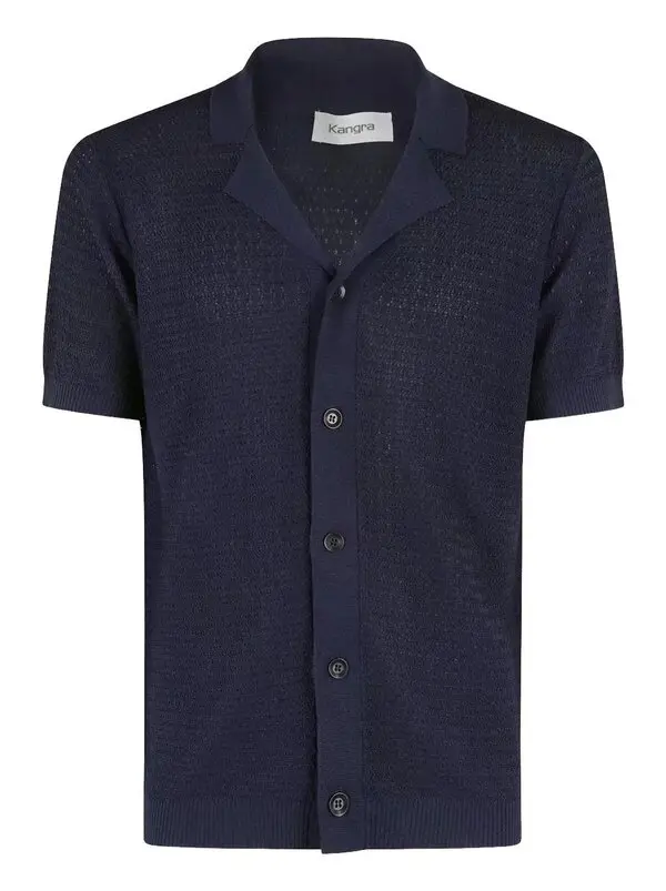 KANGRA Knitted Shirt - Blue