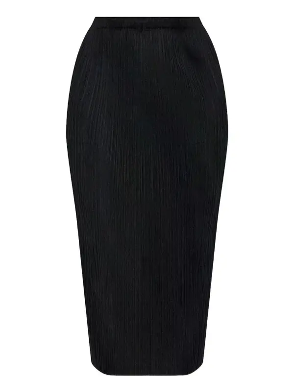 Issey Miyake Pleated Midi Skirt - Black