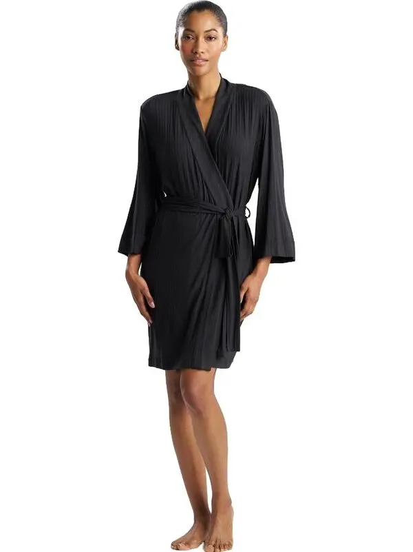 Natori Skye Rib Ease Wrap - Black