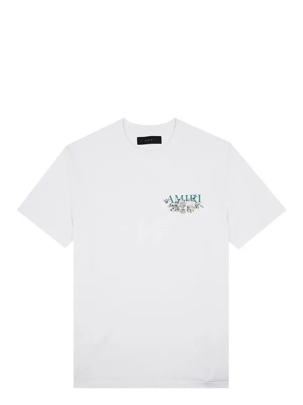 Amiri Floral Logo Tee - White
