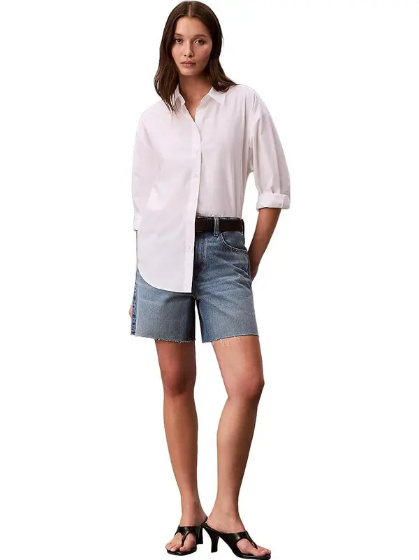 Calvin Klein 90s High Rise Denim Shorts - Blue Monaco