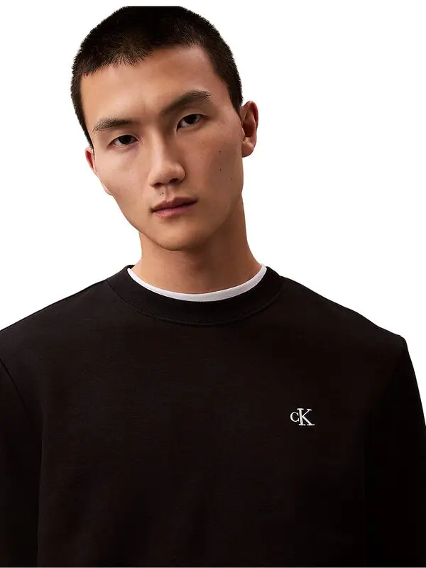 Calvin Klein Archive Logo Fleece Crewneck Sweatshirt - Black Beauty
