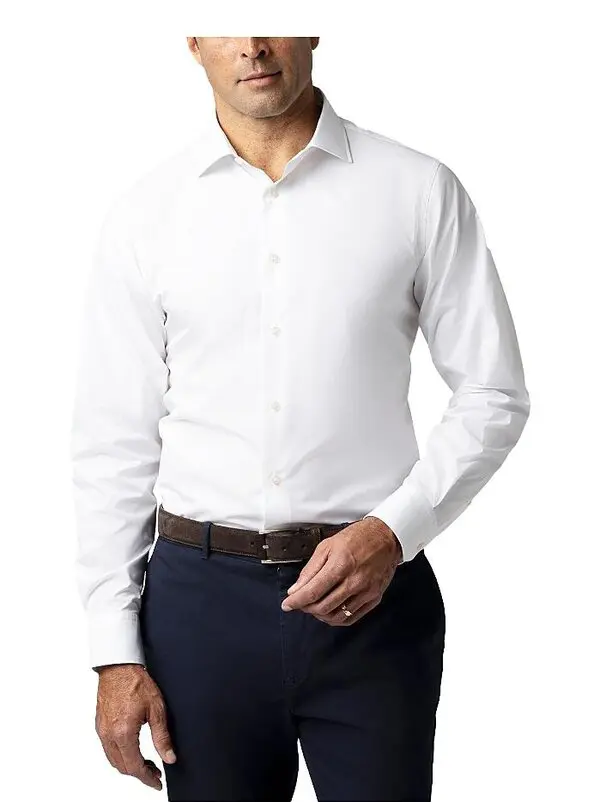 Robert Talbott Reynolds Light Weight Poplin Contemporary Fit Shirt - White