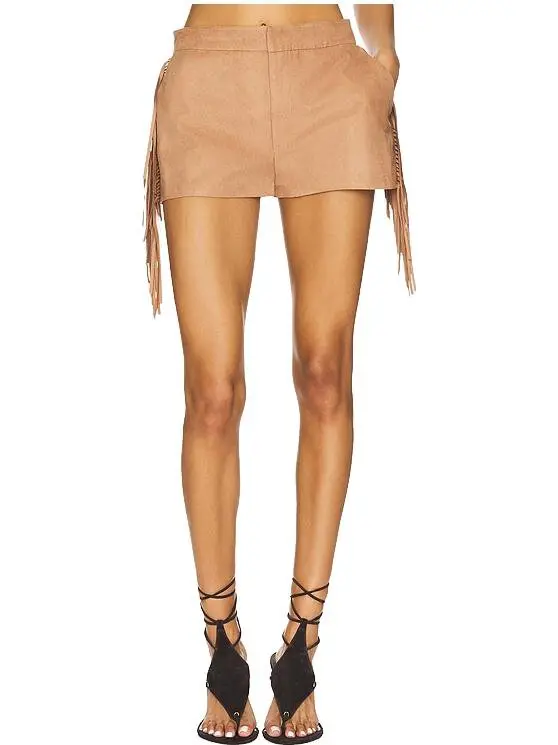 LOVERS AND FRIENDS Chase Faux Suede Short - Camel