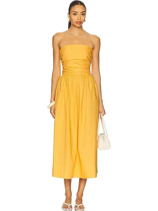PISTOLA Florence Strappy Back Dress - Papaya