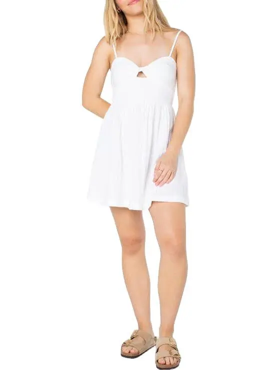 Roxy Sunruse Vibes Cutout Mini Dress - Snow White