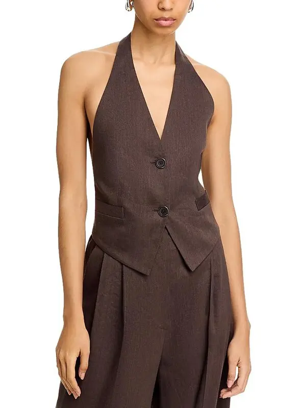Helmut Lang Halter Vest - Espresso