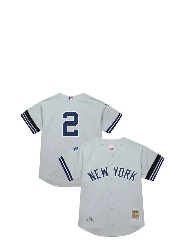 Mitchell & Ness Derek Jeter 2000 World Series Authentic Jersey - Gray