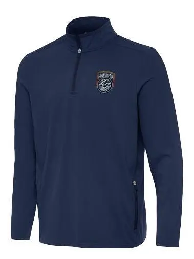 ANTIGUA Quarter-zip Pullover Top - Navy