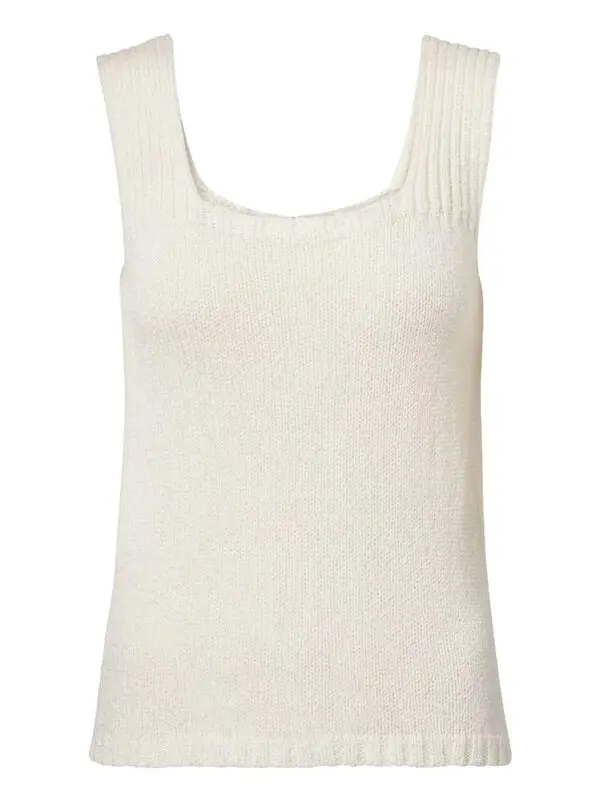 Khaite Wil Knitted Cotton Top - White