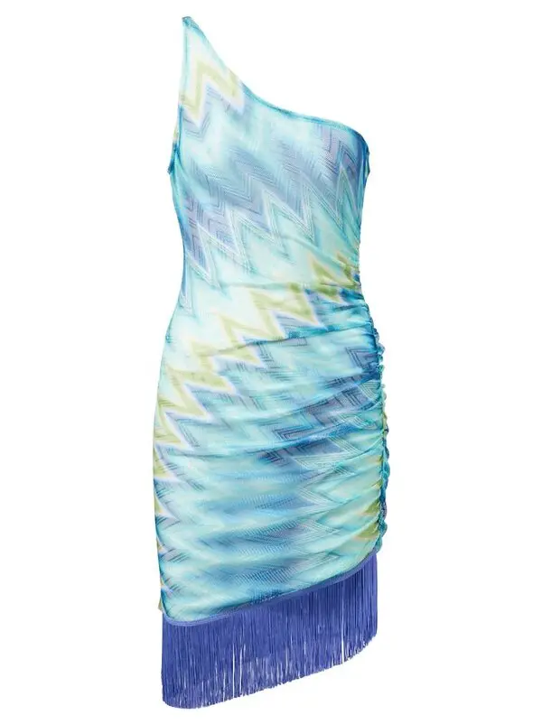 Missoni Zigzag Fringed Sheer Minidress - Multicoloured