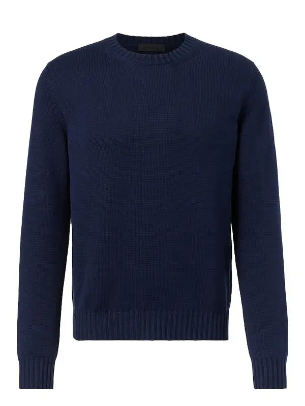SAMAN AMEL Gio Cotton Sweater - Blue