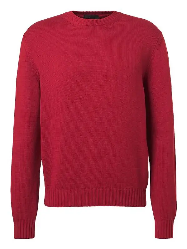 SAMAN AMEL Gio Cotton Sweater - Red