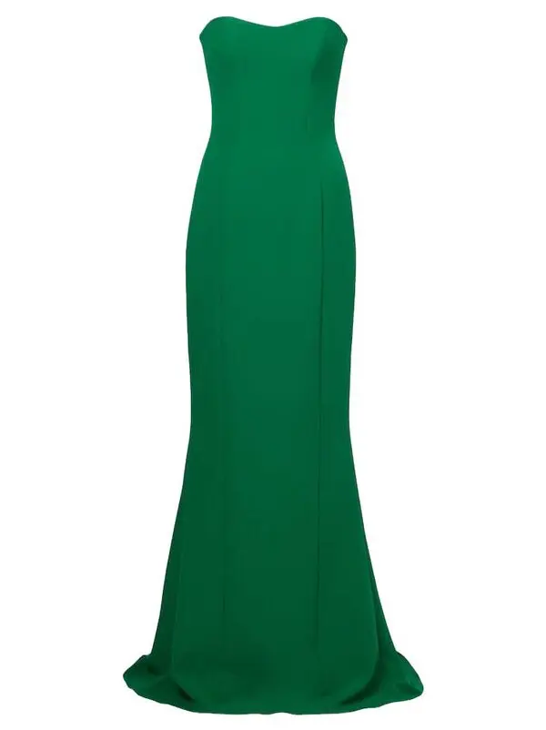 Safiyaa Angelina Strapless Gown - Green