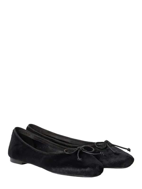 Khaite Charlotte Calf Hair Ballet Flats - Black