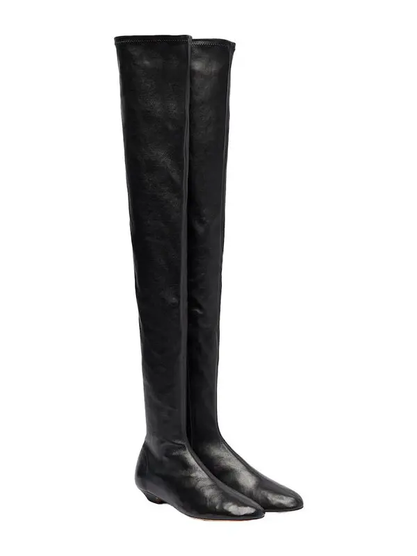 Khaite Apollo Over-the-knee Leather Boots - Black