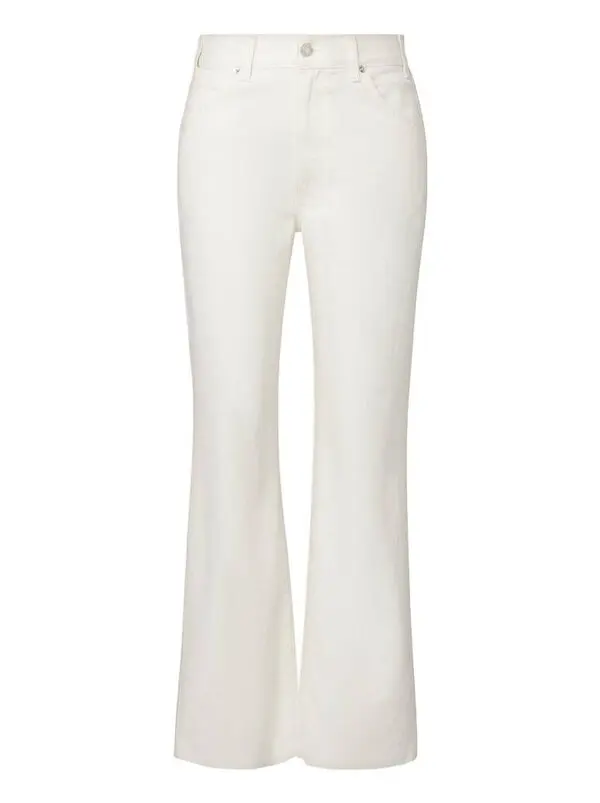 NILI LOTAN Calla High-rise Cropped Straight Jeans - White