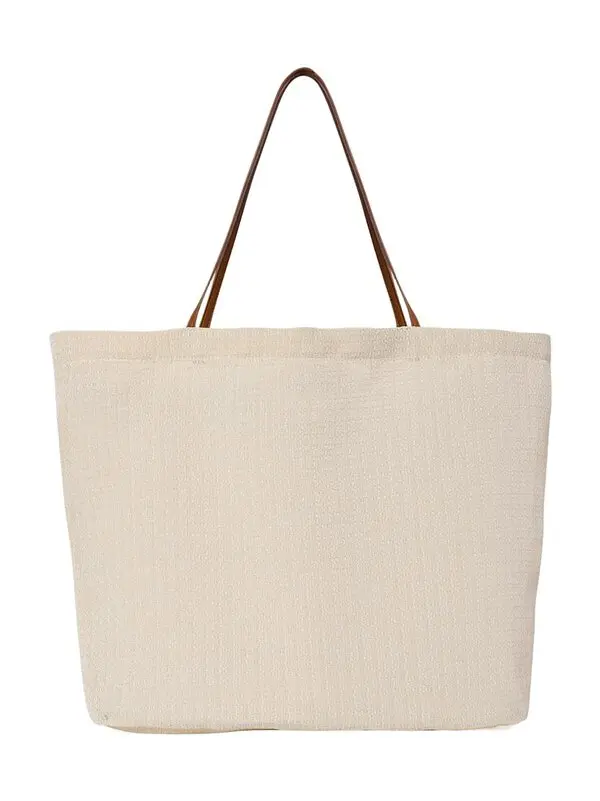 THE ROW Barn Tote Bag In Vivid Mesh - Ivory