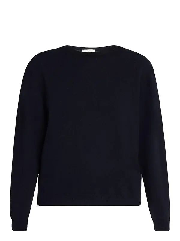 THE ROW Kisaora Crewneck Cashmere Sweater - Navy