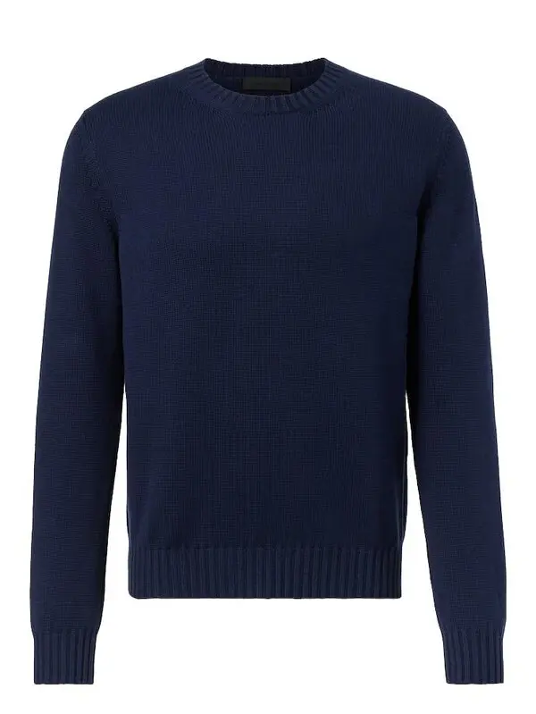 SAMAN AMEL Gio Cotton Sweater - Blue