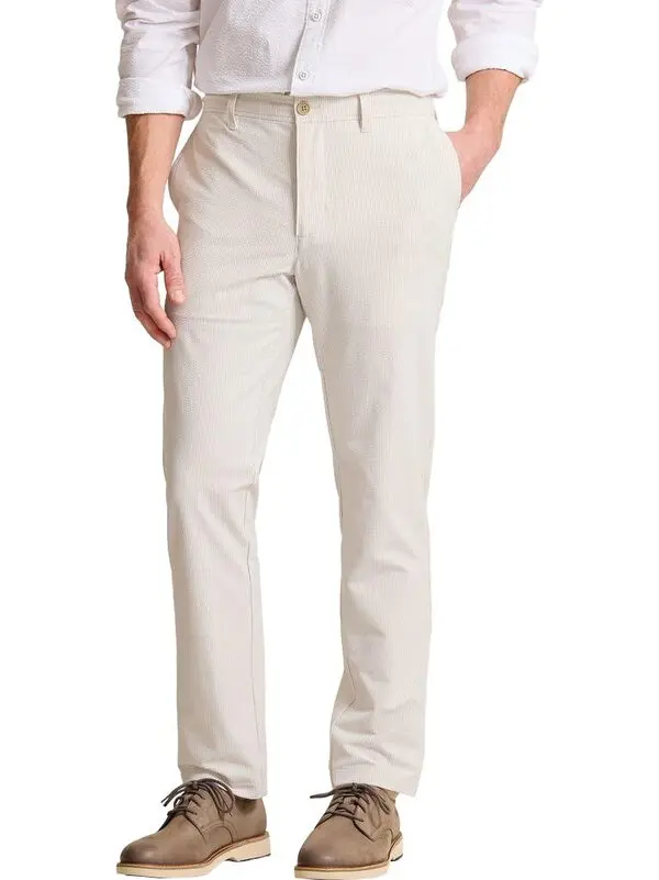 Tommy Bahama Seersucker Stripe Stretch Pants - Stone Khaki