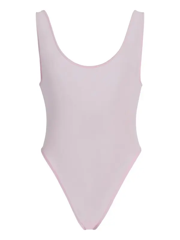 Wardrobe.NYC Sheer Tank Bodysuit - Pink