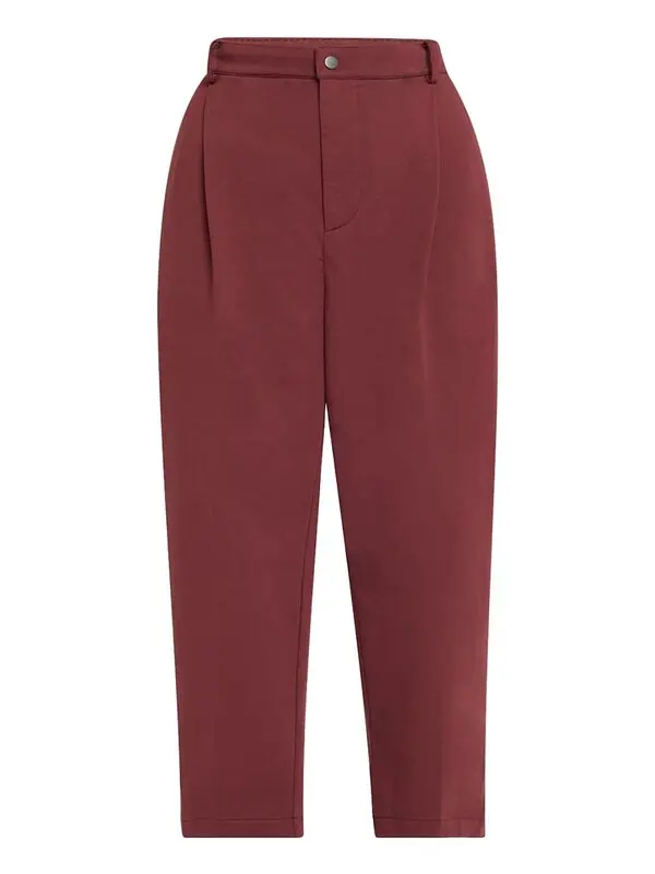Brunello Cucinelli Cropped Travel Pants - Burgundy