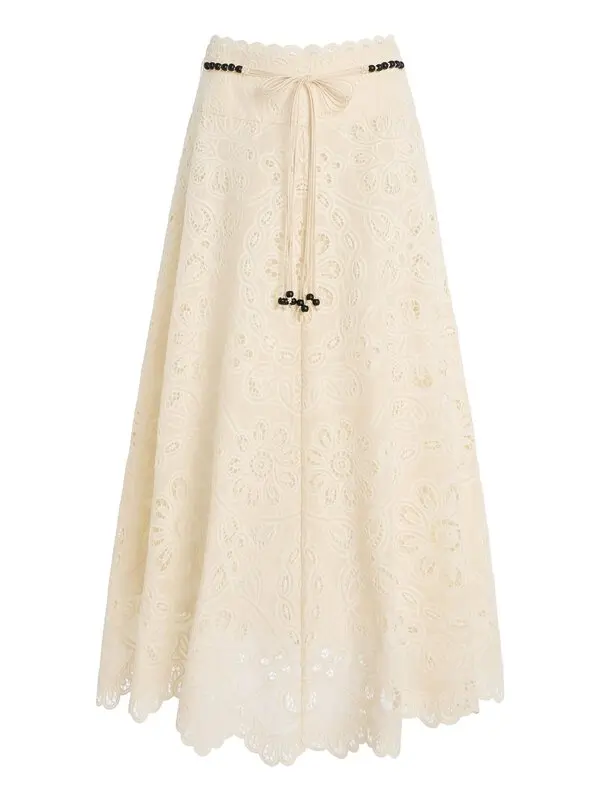 Zimmermann Rhiannon Lace Maxi Skirt - Ivory