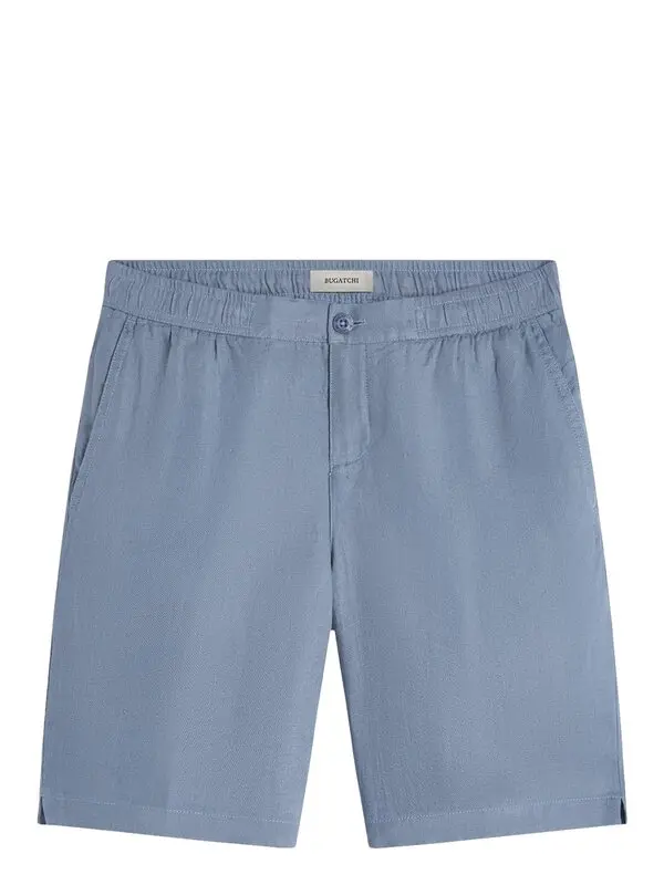 Bugatchi Trent Stretch Linen Shorts - Shark