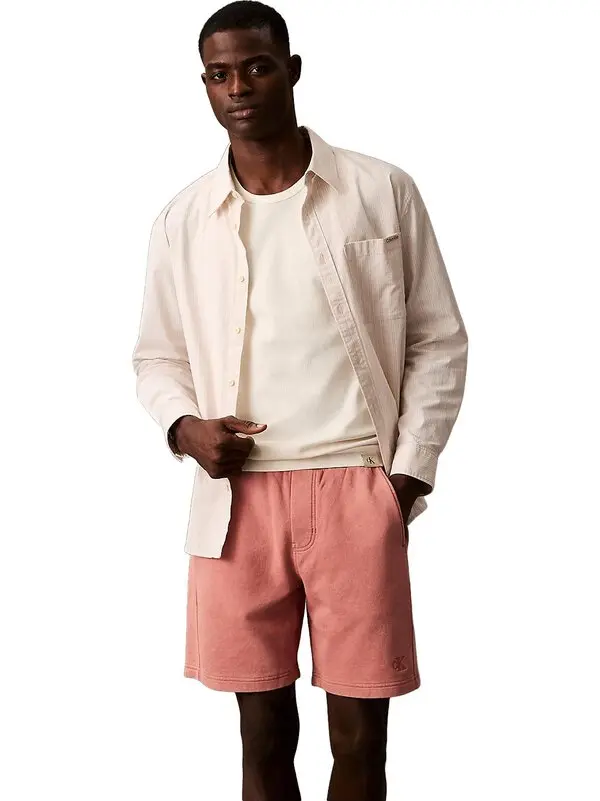 Calvin Klein Washed Terry Shorts - Light Mahogany