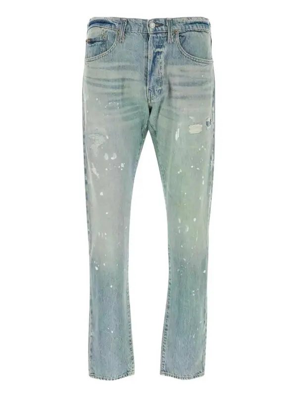 Polo Ralph Lauren Paint-splattered Straight Jeans - Blue