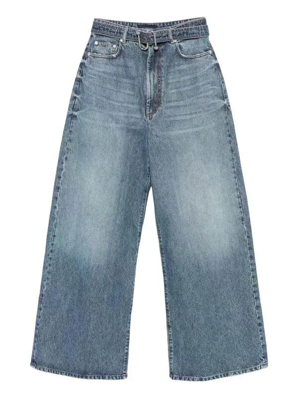 Sportmax Belted Wide-leg Jeans - Blue