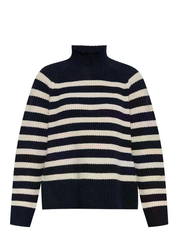Munthe Striped Cotton-wool Blend Sweater - Blue