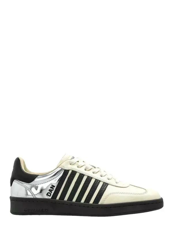 Dsquared2 Panelled Leather Sneakers - Neutrals
